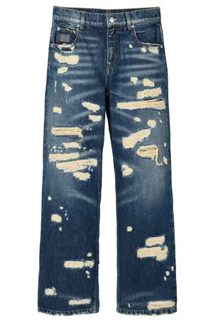 Marc Jacobs The Rip And Repair Straight Jean' Jeans - Blue