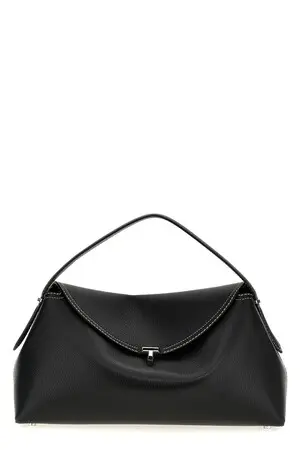 TOTEME T-lock Leather Handbag - Black