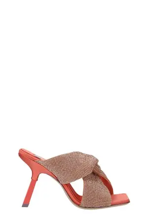 SEBASTIAN MILANO Paris Satin Mules - Pink