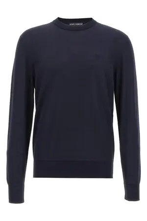Dolce & Gabbana Logo Embroidery Sweater - Blue