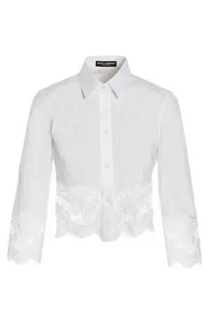 Dolce & Gabbana Lace Details Shirt - White