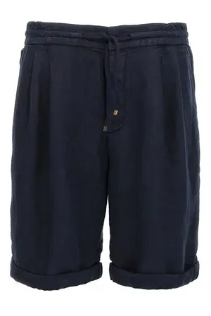 Brunello Cucinelli Linen Bermuda Shorts - Blue