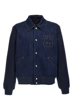 WALES BONNER The Echo Denim Varsity Jacket