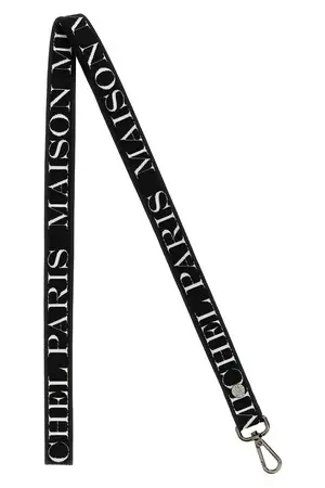 MAISON MICHEL Martine Logo Crossbody Bag - White/black