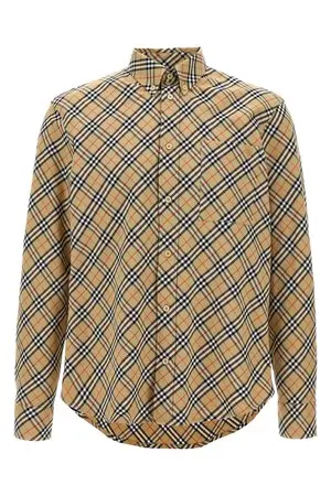 Burberry Check Shirt - Beige