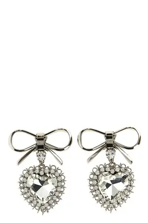 Alessandra Rich Metal Bow Earrings