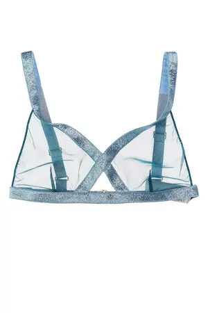 TOM FORD Iridescent Sable Tulle Top - Light Blue