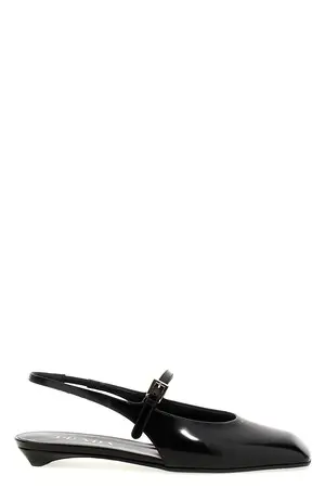 Prada Logo Slingback Pumps - Black