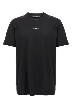 Dolce & Gabbana Logo Embroidery T-shirt - Black