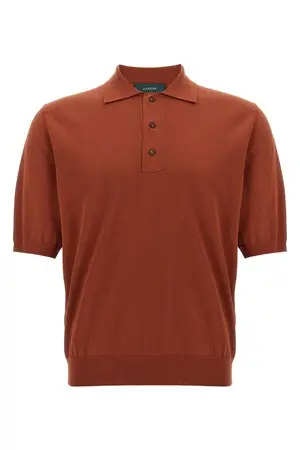 ZANONE Cotton Polo Shirt - Red