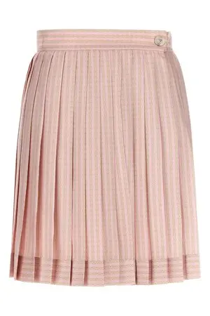 Versace Treasure Silk Twill Mini Skirt - Pink