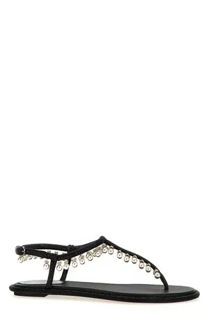 Rene Caovilla Diana Sandals - Black