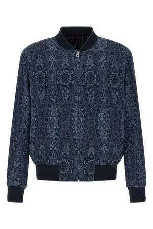Etro Jacquard Bomber Jacket - Blue