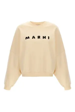 Marni Logo Print Cotton Sweatshirt