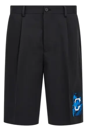 Undercover Patch Bermuda Shorts - Black