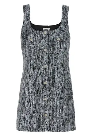 GANNI Tweed Mini Dress