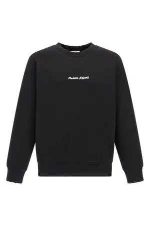 Maison Kitsuné Logo Embroidery Sweatshirt - Black