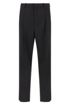 Saint Laurent Smocking Grain De Poudre Wool Pants