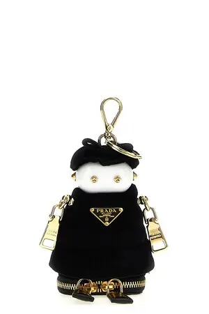 Prada PRADA Soft Robot Bag Pendant Black