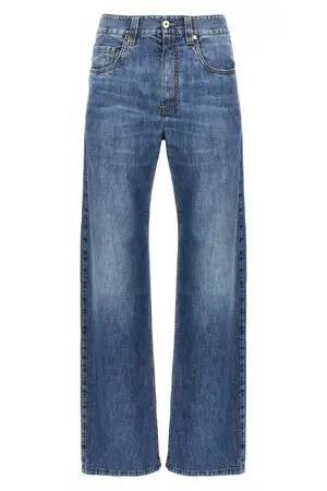 Brunello Cucinelli Straight Leg Denim Jeans - Blue