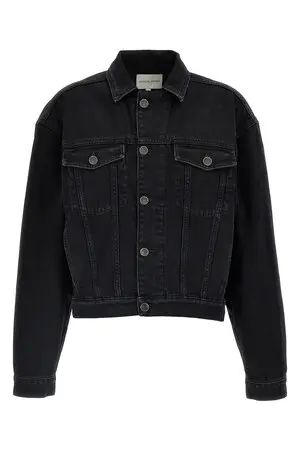 Loulou De Saison Dave Stonewashed Cotton Denim Jacket - Black