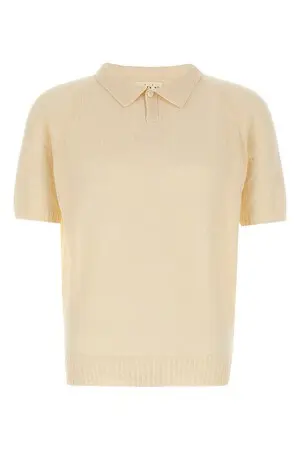 MA'RY'YA Bouclé Polo Shirt - White