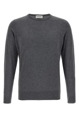 John Smedley Hatfield Cotton Knitted Sweater - Gray