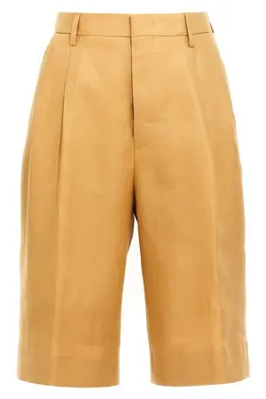 Tagliatore B-effie Linen Bermuda Shorts - Orange