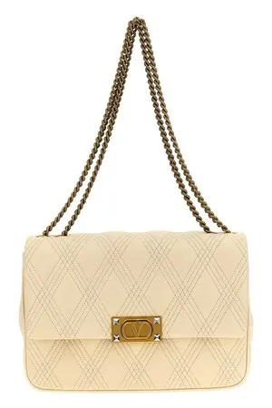 Valentino Garavani Quiltie 67' M Shoulder Bag - White