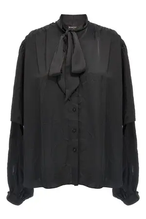 Balenciaga Double Sleeve' Shirt - Black