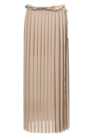 AMI Paris Pleated Wrap Skirt