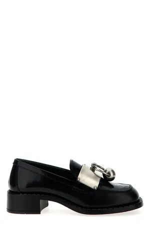 Prada Piercing Brushed Leather Loafers