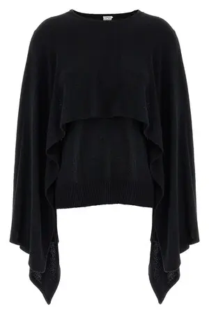 TOTEME Knitted Silk Cape Sweater