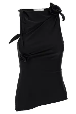 Coperni Asymmetric Flower' Top - Black