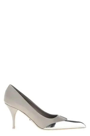 Prada Satin Pumps - Silver