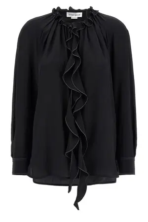Victoria Beckham Ruffle Silk Blouse