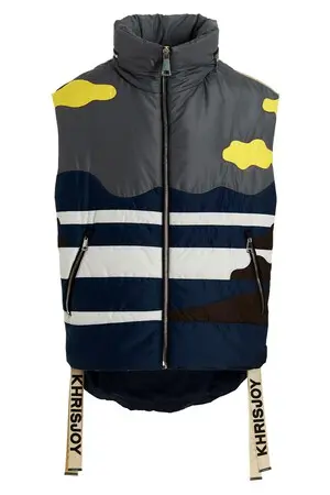 Khrisjoy Cactus Oversize Patchwork Nylon Vest - Multi