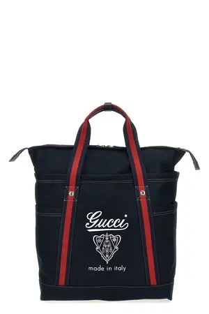 Gucci Coat Of Arms Shopping Tote - Blue