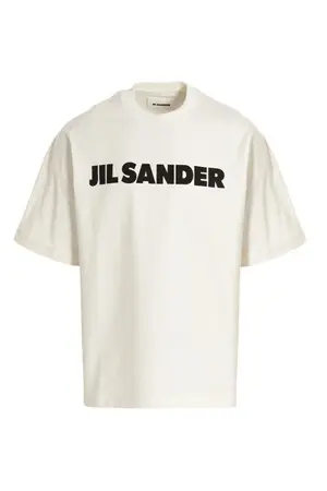 JIL SANDER Logo Print T-shirt - White/black