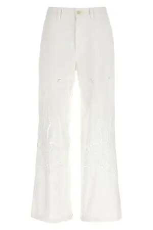 MARINE SERRE Cut-out Embroidery Pants