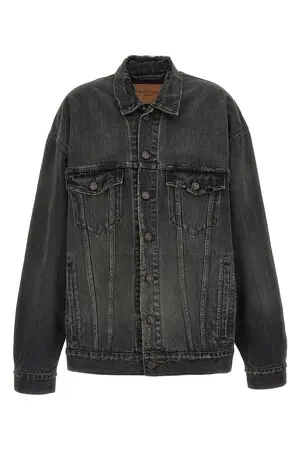 Balenciaga Denim Jacket With Distressed Effect