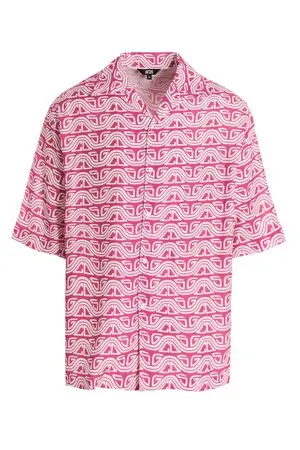 Gcds Waved Logo' Shirt - Fuchsia
