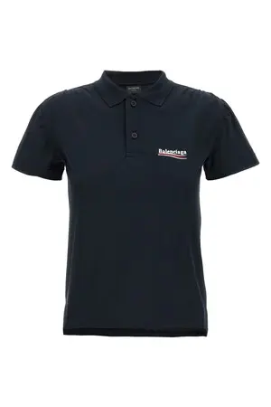 Balenciaga Logo Embroidery Polo Shirt