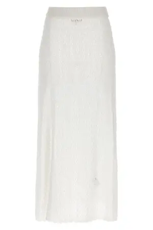 GANNI Shiny Pointelle Knit Skirt