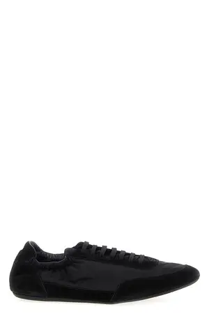 Prada Collapse Re-nylon And Suede Sneakers - Black