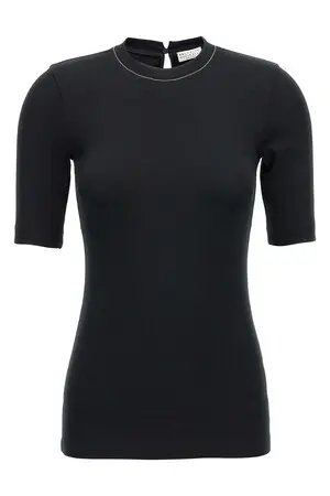 BRUNELLO CUCINELLI Monile Ribbed T-shirt