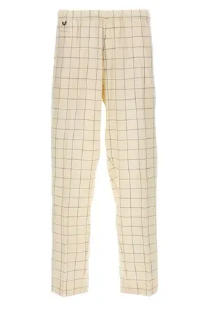 Undercover Checkered Pants - White/black