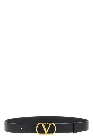 Valentino Garavani Vlogo Signature Leather Belt