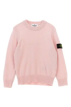 Stone Island Logo Badge Sweater - Pink