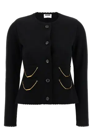 Moschino Chain Cardigan - Black